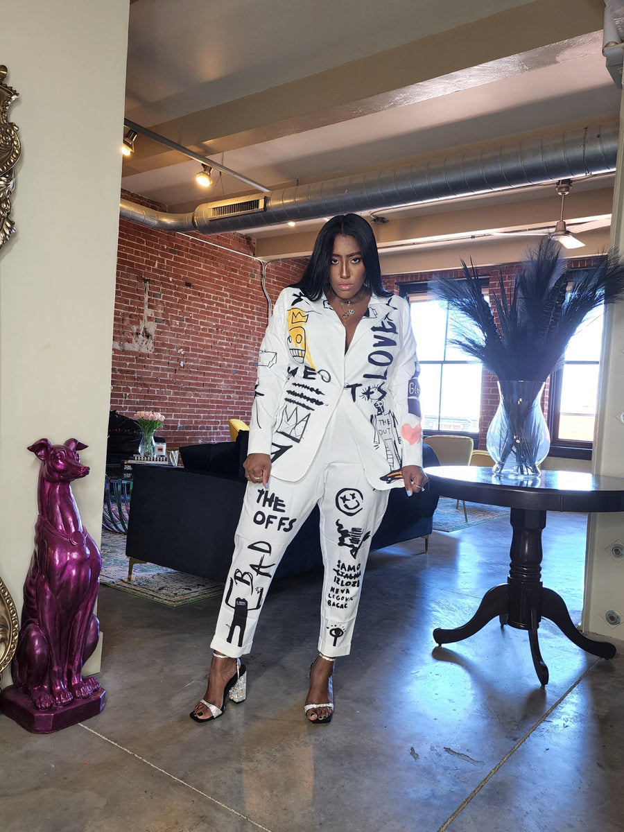 Basquiat Pant Suit – La Femme Rebelle Clothing
